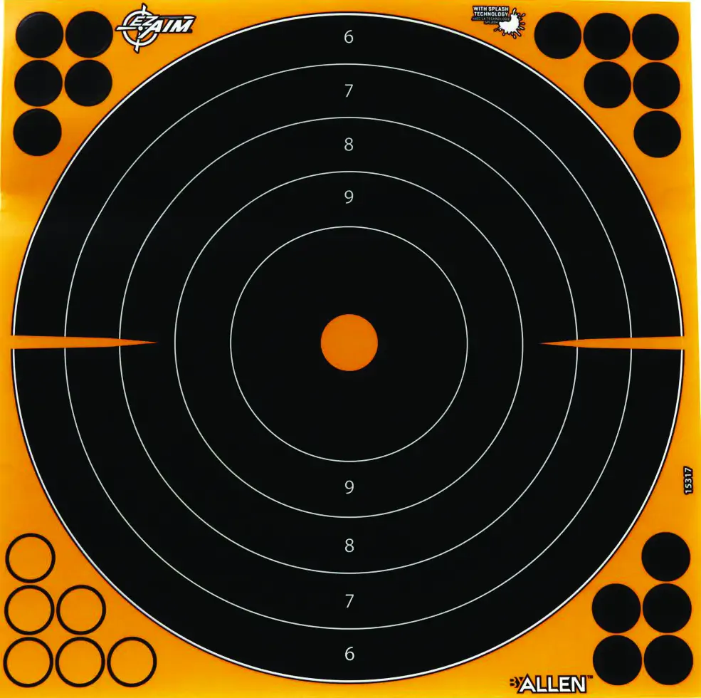 ALLEN ADHESIVE SIGHT-IN TARGET SPLASH 12in 1dot 5pk
