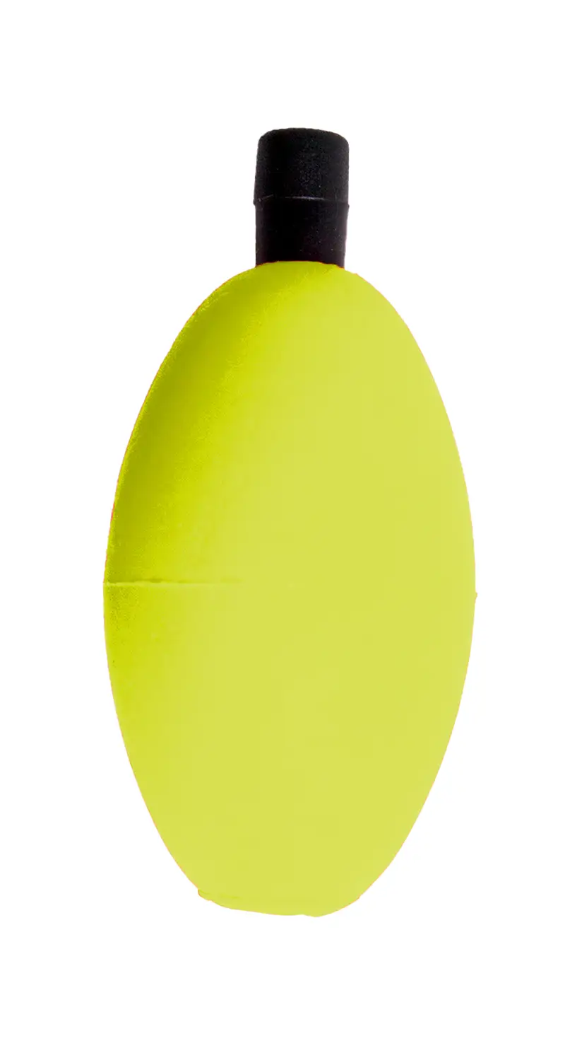 BETTS OVAL FOAM FLOAT w/PEG 1.5in YELLOW 100bg