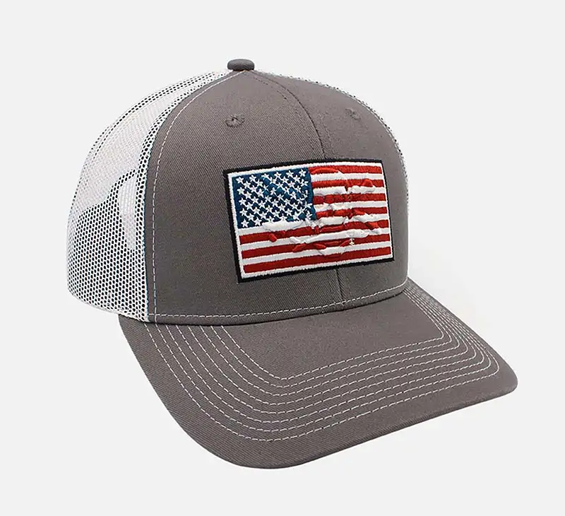CALCUTTA MESH BACK CAP USA FLAG GREY
