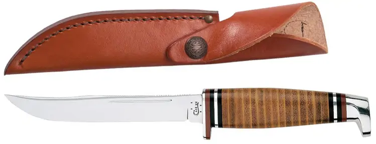 CASE LEATHER HUNTER KNIFE FIXED BLADE w/SHEATH