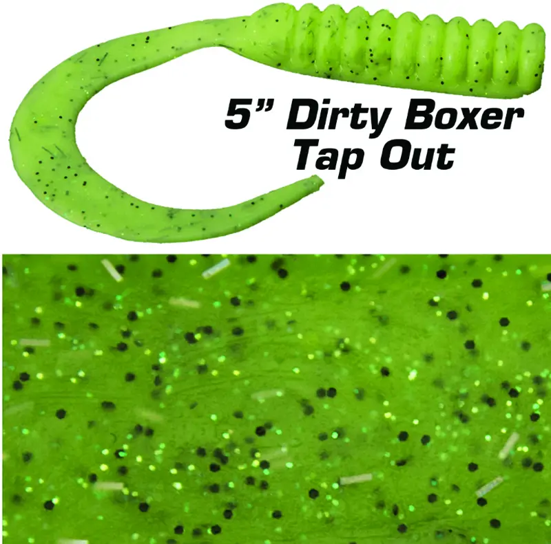 FISHBITES DIRTY BOXER CURL TAIL 5in 6pk TAP OUT