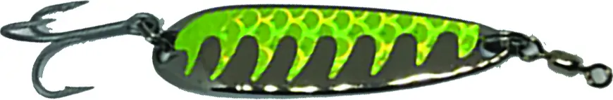 GATOR LURES CASTING SPOON 1oz CHROME CHART TAPE