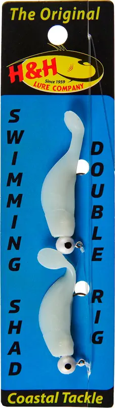 H H SHAD DOUBLE RIG 1/4oz GLO/GLO