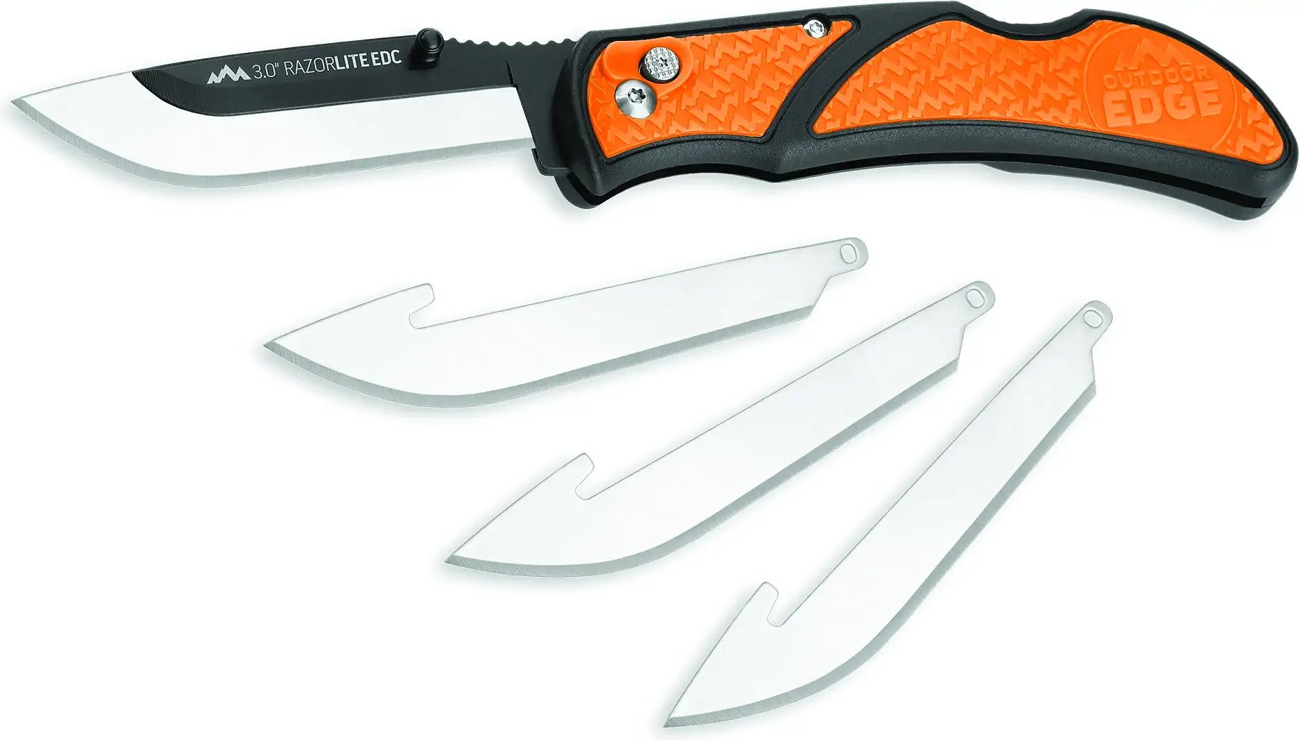 OUTDOOR EDGE RAZOR-LITE EDC 3.0 KNIFE 3in w/4-BLADES ORANGE