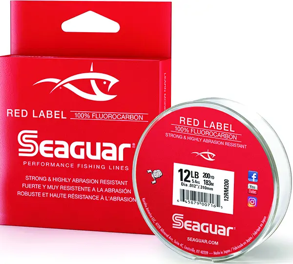 SEAGUAR RED LABEL FLUORO LINE FLUORO CLEAR 12lb 200yd