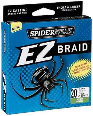 SPIDERWIRE EZ BRAID LINE MOSS GREEN 20lb 110yd