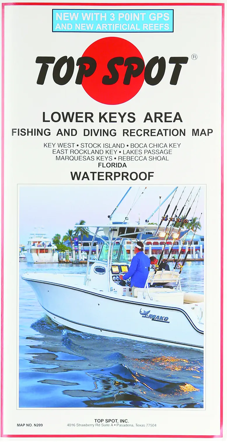 TOP SPOT FISHING MAP LOWER KEYS AREA
