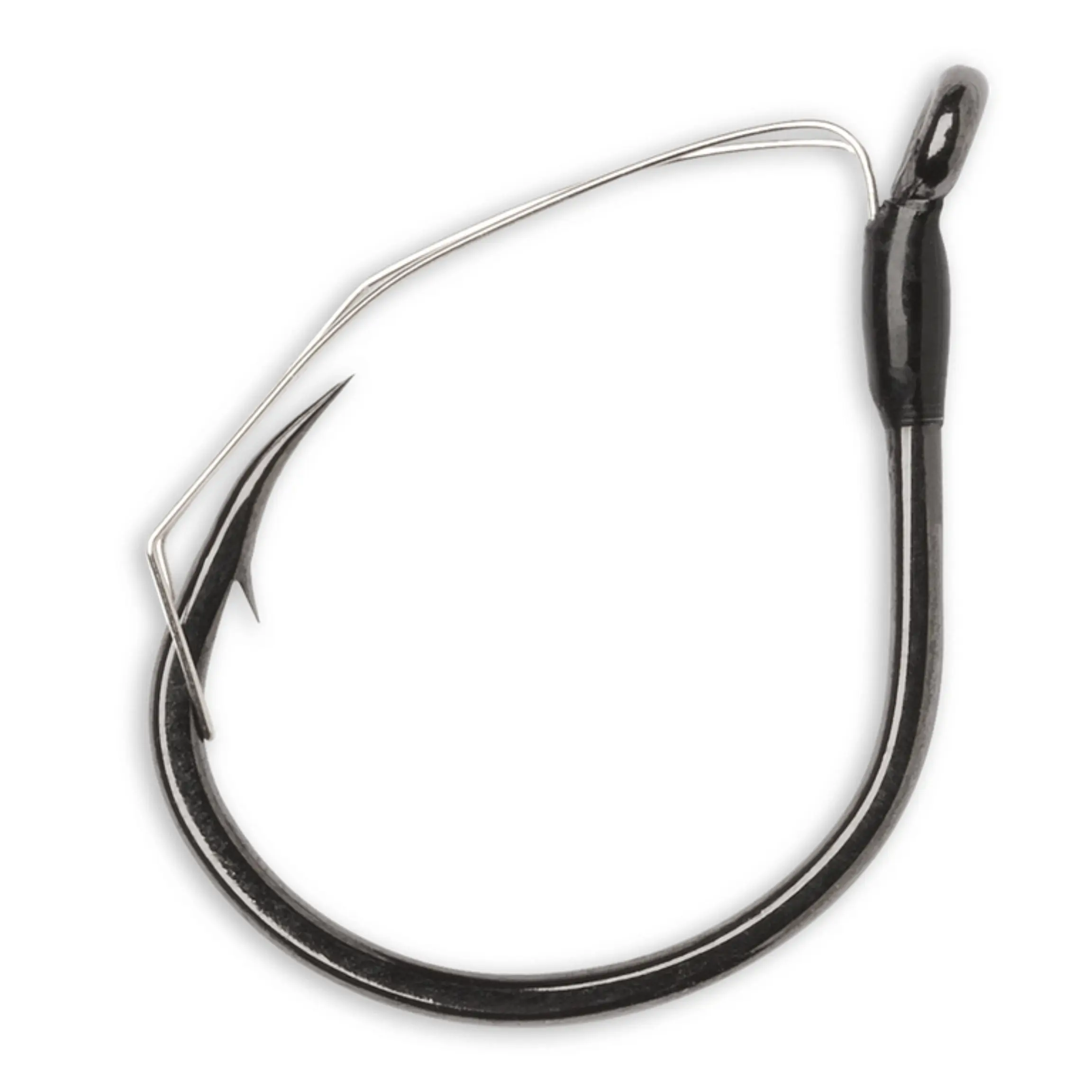 VMC WEEDLESS WACKY WORM HOOK BLACK NICKEL 4/0 4pk
