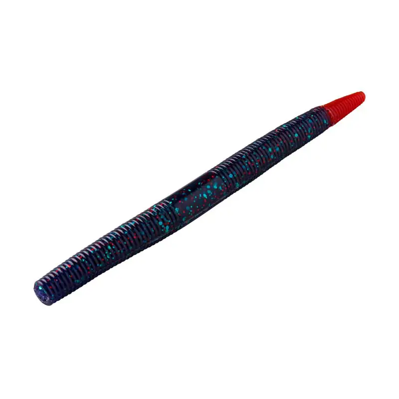 YUM DINGER WORM 5in 8bg JUNEBUG/RED TAIL